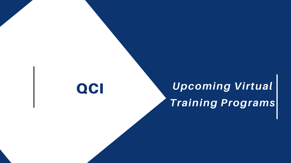 QCI's Virtual Trainings - Value Added